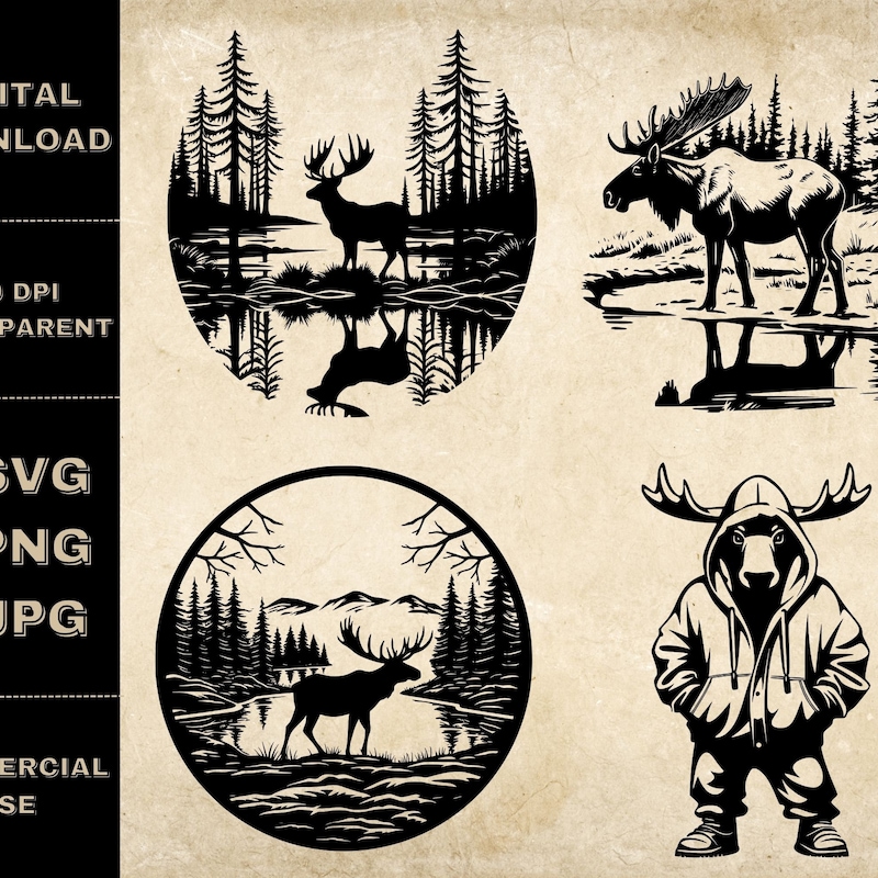 Moose Svg - Etsy