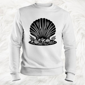 Scallop Shell SVG Bundle, Sea Shell Clipart, Hand Drawn Marine Coastal ...