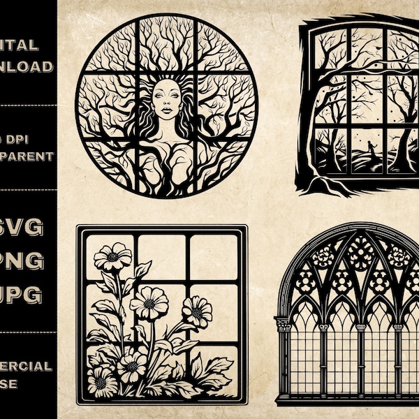 Gothic Window Svg - Etsy