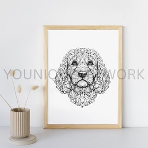 Cockapoo SVG Bundle, PNG, Dogs Clipart, Hand Drawn Dog Vector ...