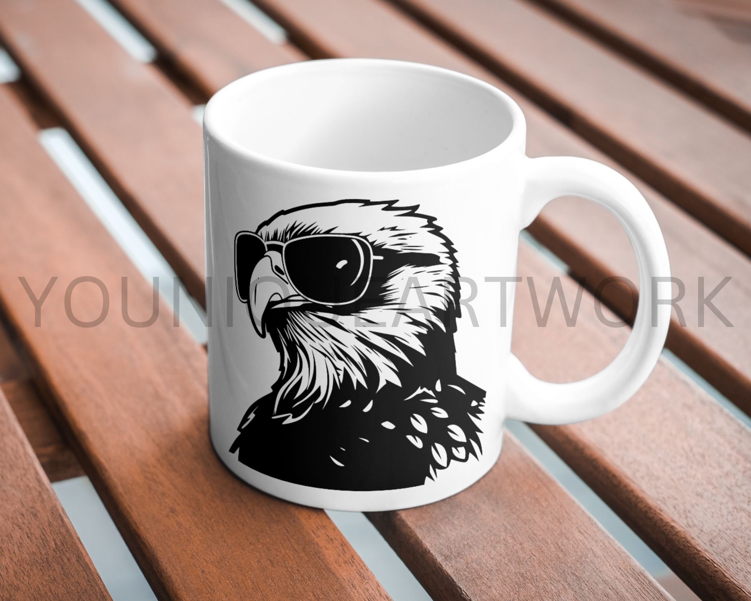 Cool Eagle SVG Bundle, PNG, Funny Eagle Clipart, Hand Drawn Eagle With ...