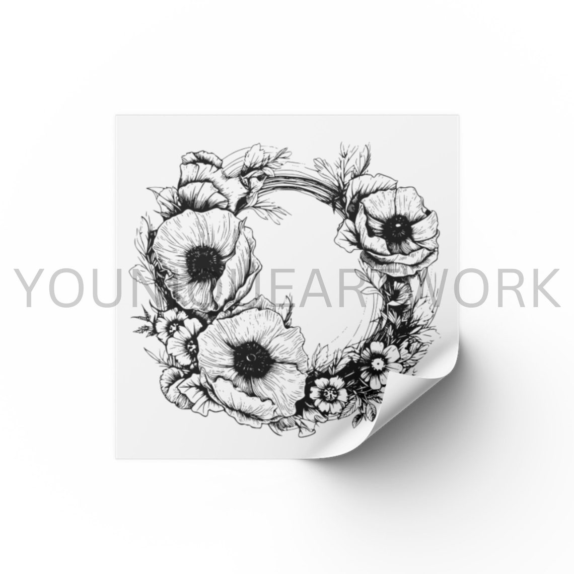 Poppy SVG Bundle, PNG, Flowers Clipart Cut Files, Floral Wreath and ...