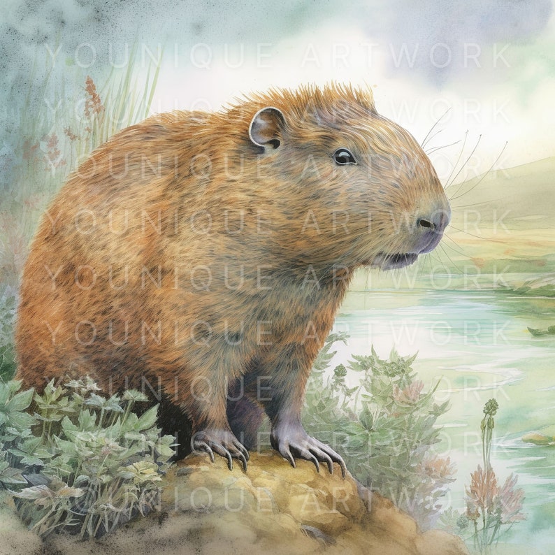 Capybara Print Capybara Printable Wall Art Capybara Nursery - Etsy