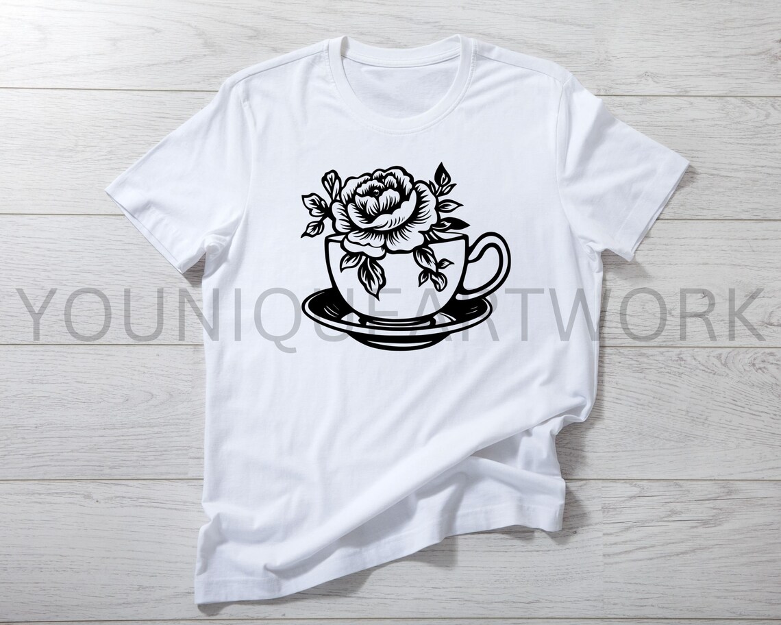 Tea SVG Bundle PNG Floral Teapot Clipart Hand Drawn - Etsy