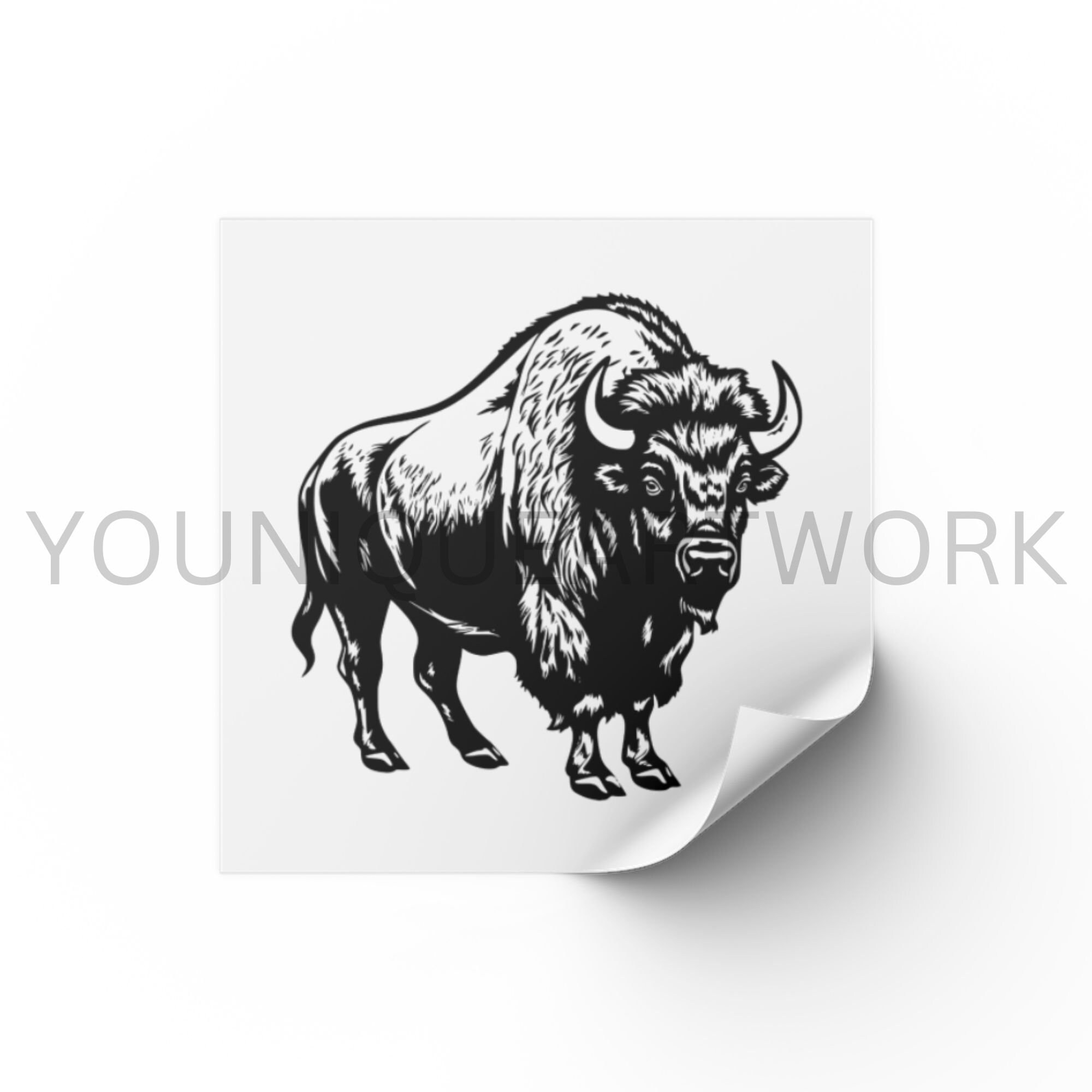Buffalo SVG Bundle PNG Buffaloes Clipart Hand Drawn Buffalo - Etsy