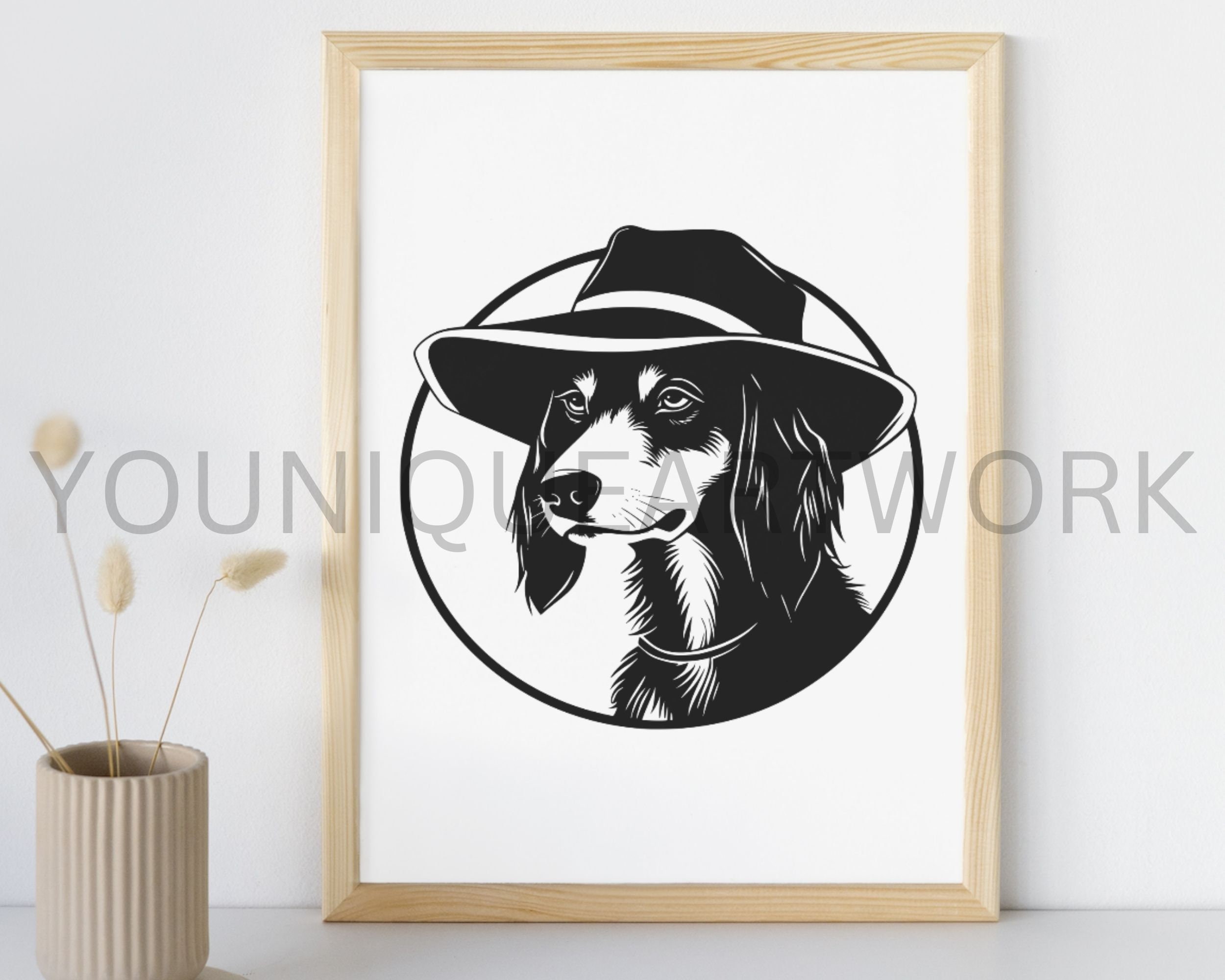 Saluki SVG Bundle, PNG, Cute Dogs Clipart, Hand Drawn Peeking Saluki ...