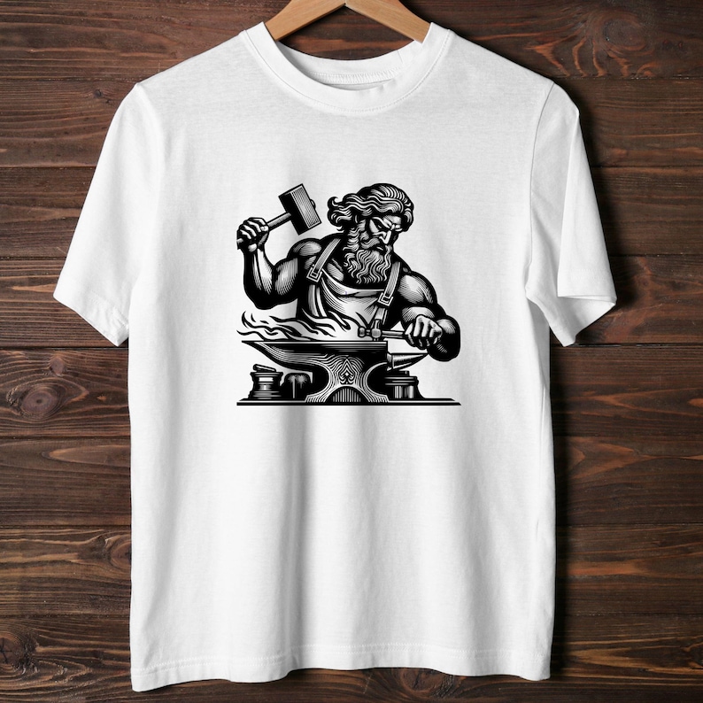 Hephaestus SVG Bundle, Greek God Clipart, Hand Drawn Anvil Blacksmith ...