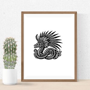 Quetzalcoatl SVG Bundle, Aztec God Clipart, Hand Drawn Mesoamerican Art ...