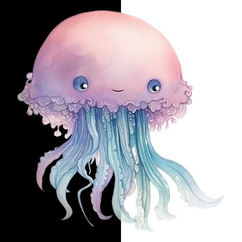 Jellyfish Clipart, Jellyfish PNG Files for Sublimation, Jelly Fish Clip ...
