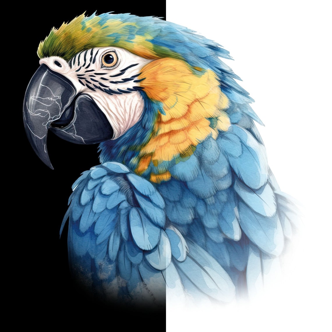 Floral Macaw Clipart, Macaw PNG Files for Sublimation, Tropical Bird ...
