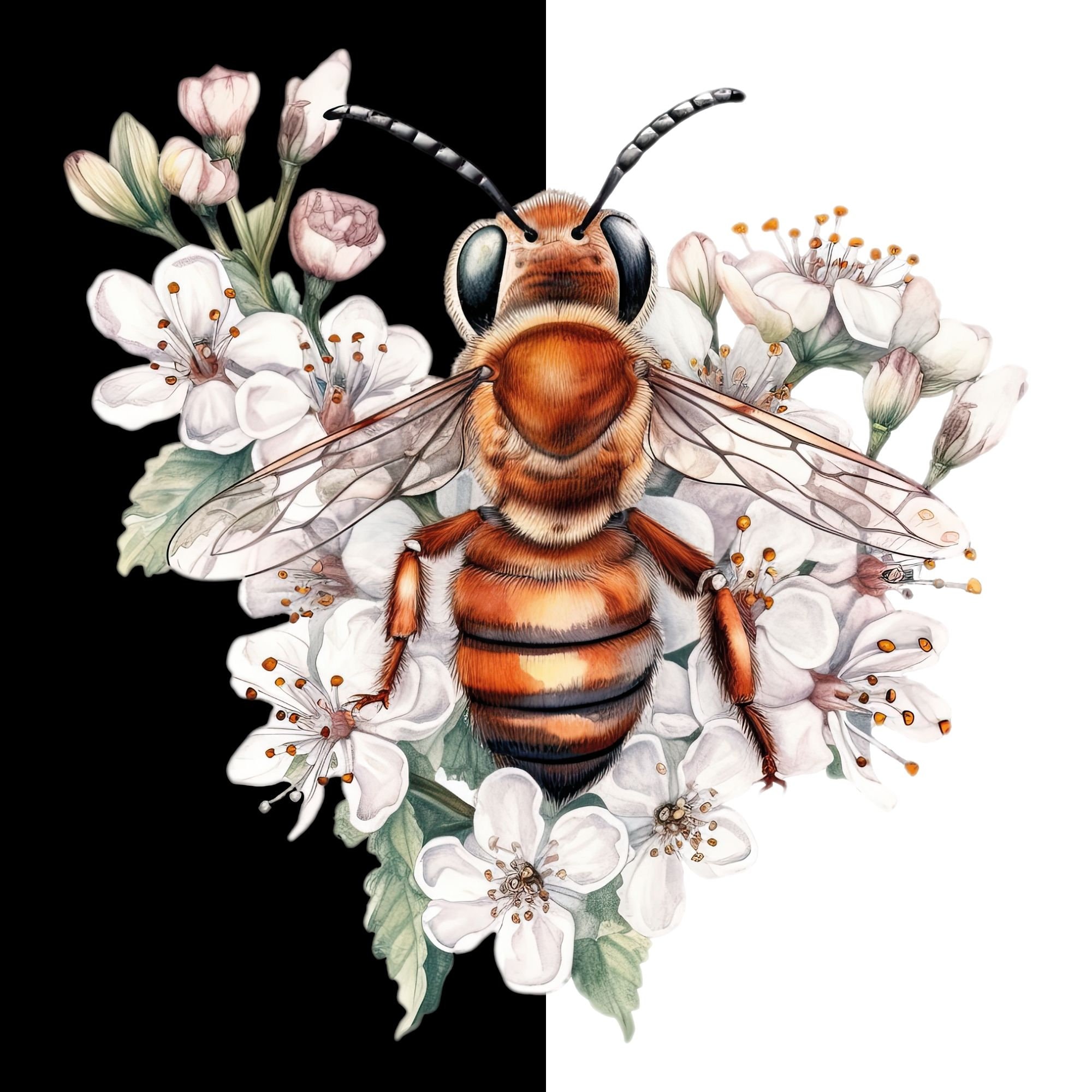 Floral Hornet Clipart Hornet PNG Files for Sublimation - Etsy Australia