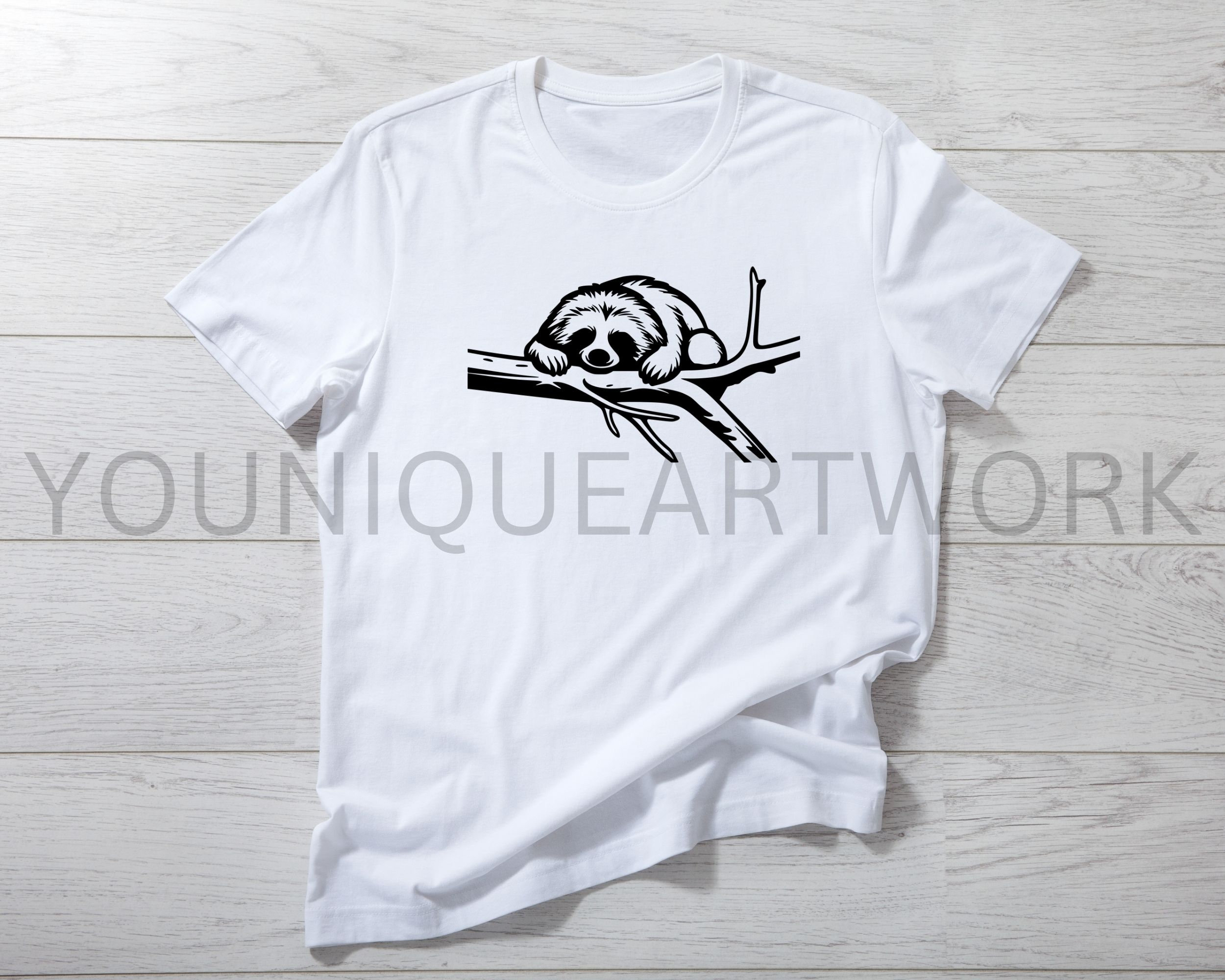 Sloth SVG Bundle PNG Cute Sloth Clipart Hand Drawn Sloth - Etsy