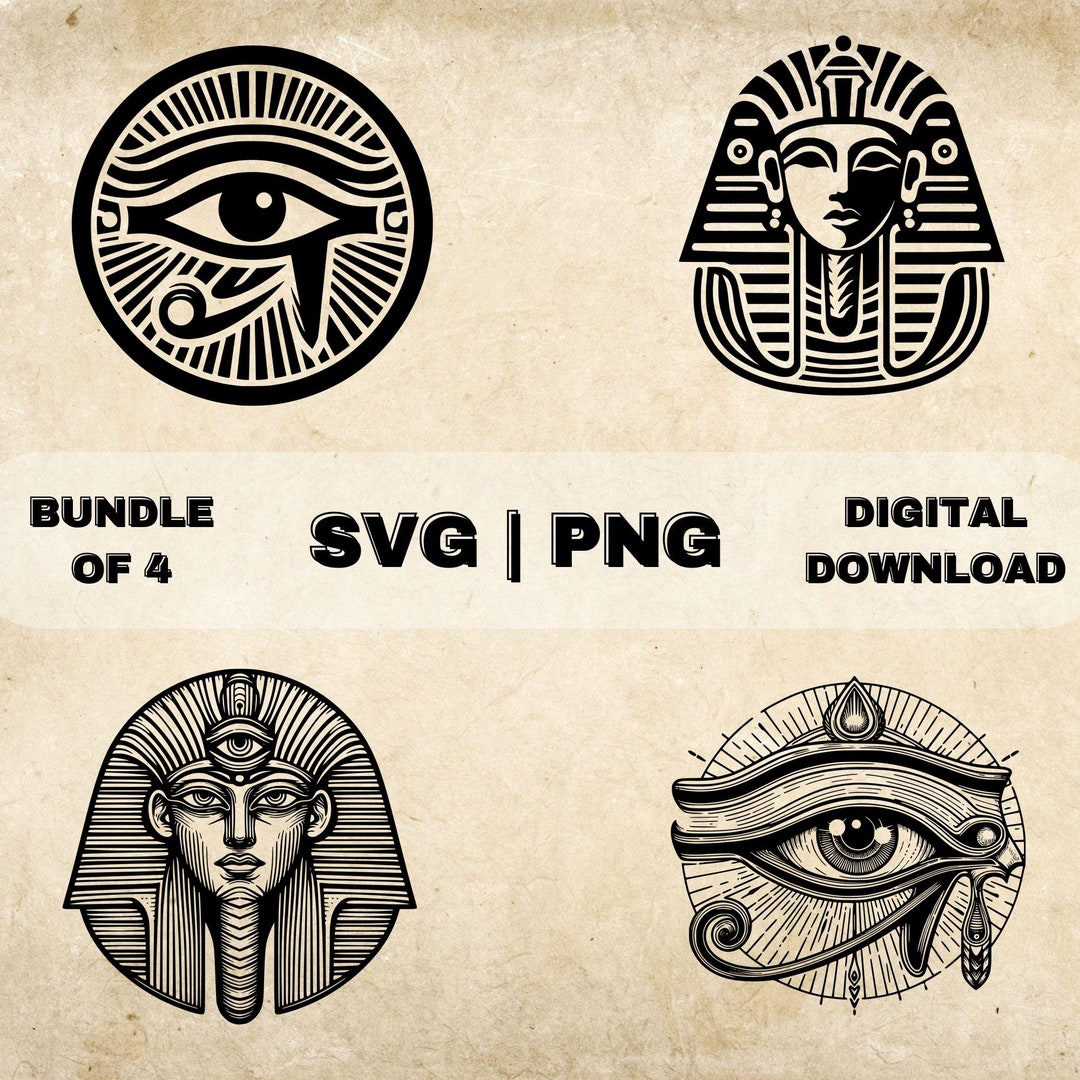 Eye of Ra SVG Bundle, Ra Clipart, Hand Drawn Egyptian Mythology Theme ...