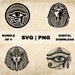 Eye of Ra SVG Bundle, Ra Clipart, Hand Drawn Egyptian Mythology Theme ...