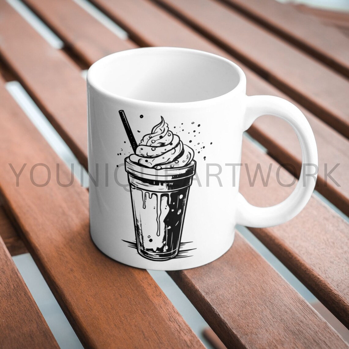 Iced Coffee SVG Bundle, PNG, Ice Coffee Clipart, Hand Drawn Frappuccino ...
