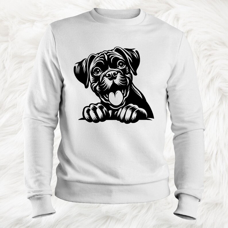 Boxer SVG Bundle, Boxer Dog Clipart, Hand Drawn Dogs Theme Vector ...