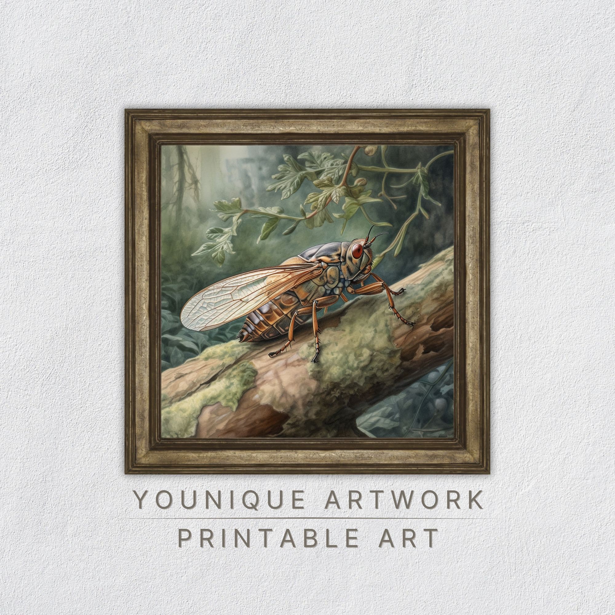 Cicada Print Cicada Printable Wall Art Cicada Nursery Decor - Etsy