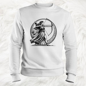 Artemis SVG Bundle, Moon Goddess Clipart, Hand Drawn Greek Mythology ...