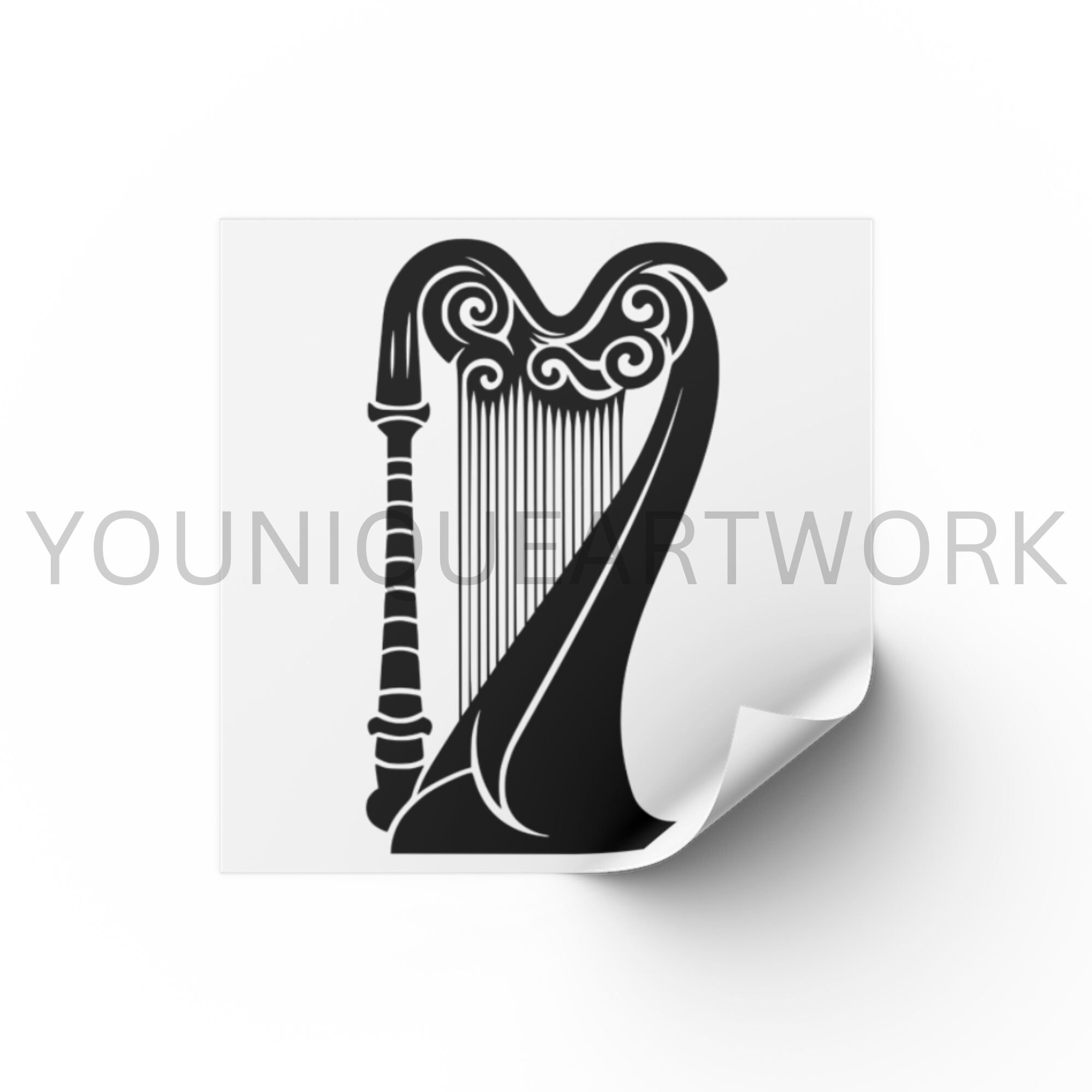 Harp SVG Bundle PNG Harp Clipart Hand Drawn Harp Vector - Etsy