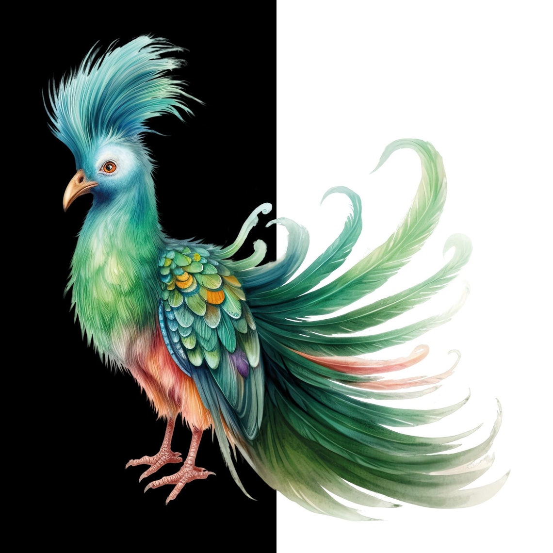 Quetzal Clipart Quetzal PNG Files for Sublimation Colorful - Etsy