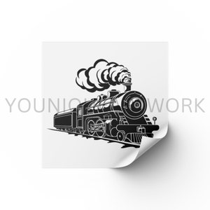 Train SVG Bundle, PNG, Railroad Clipart, Hand Drawn Steam Engine Train ...