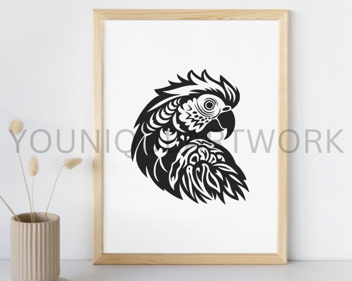 Cockatoo SVG Bundle PNG Tropical Bird Clipart Hand Drawn - Etsy