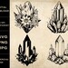 Floral Crystal SVG Bundle, PNG, Magic Crystal Clipart, Hand Drawn ...