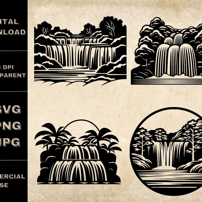 Waterfall Svg - Etsy