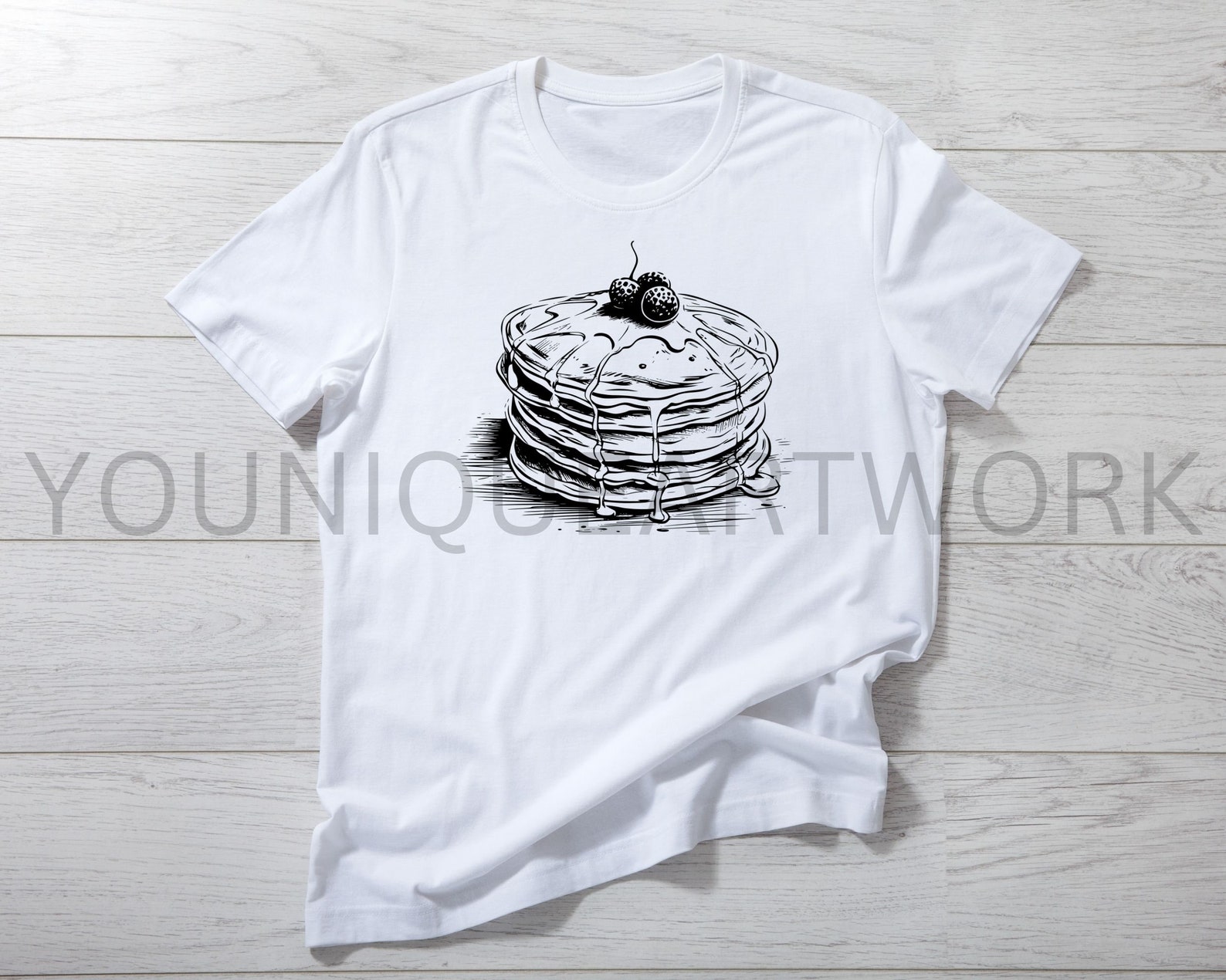 Pancake SVG Bundle, PNG, Pancake Clipart, Hand Drawn Pancake Vector ...