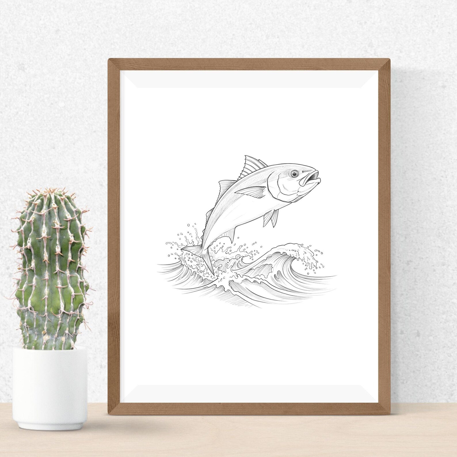 Amberjack Fish PNG Sketch Art for T Shirt Design Digital Download - Etsy