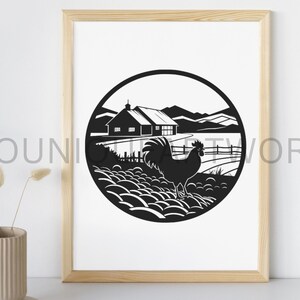 Chicken Farm SVG Bundle, PNG, Farm Animals Clipart, Hand Drawn Chicken ...