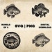Crappie Fish SVG Bundle, Fishing Clipart, Hand Drawn Crappie Fisherman ...
