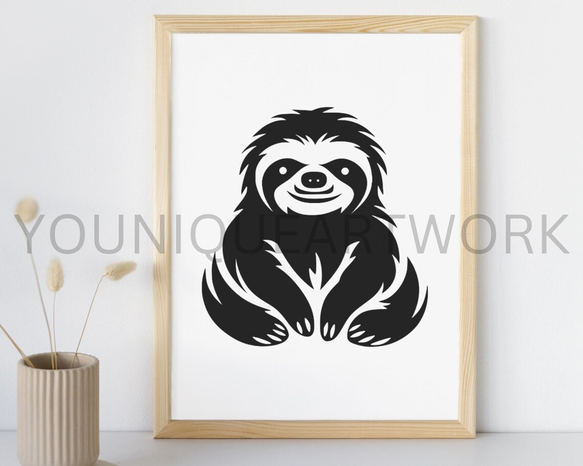Sloth SVG Bundle PNG Sloth Clipart Hand Drawn Sloth Vector - Etsy