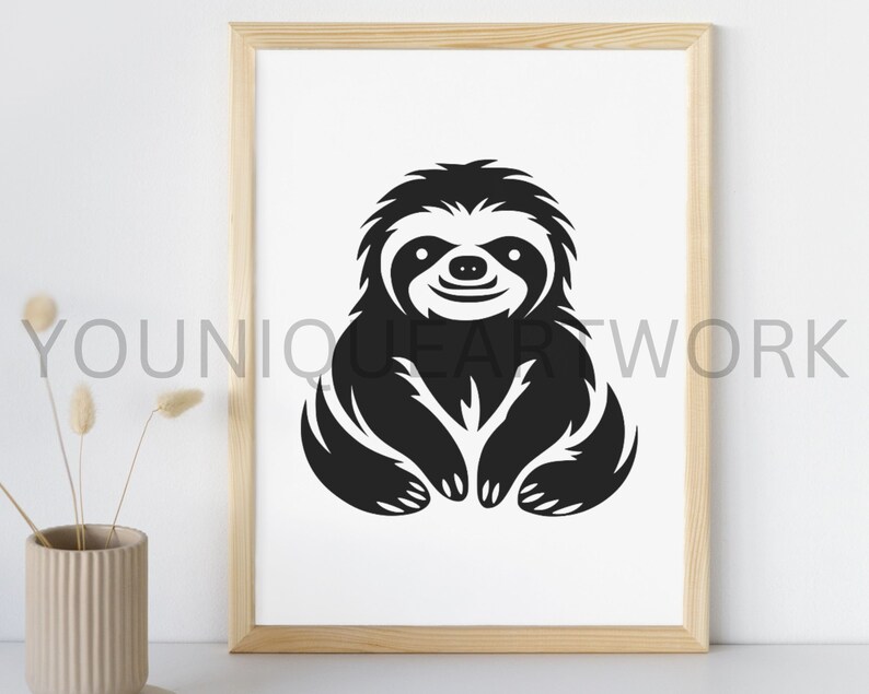 Sloth SVG Bundle PNG Sloth Clipart Hand Drawn Sloth Vector - Etsy