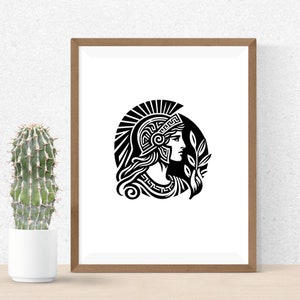 Athena SVG Bundle, Greek Goddess Clipart, Hand Drawn Greek Mythology ...