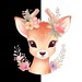Cute Baby Deer Clipart, Watercolor Deer PNG Files, Woodland Animals ...