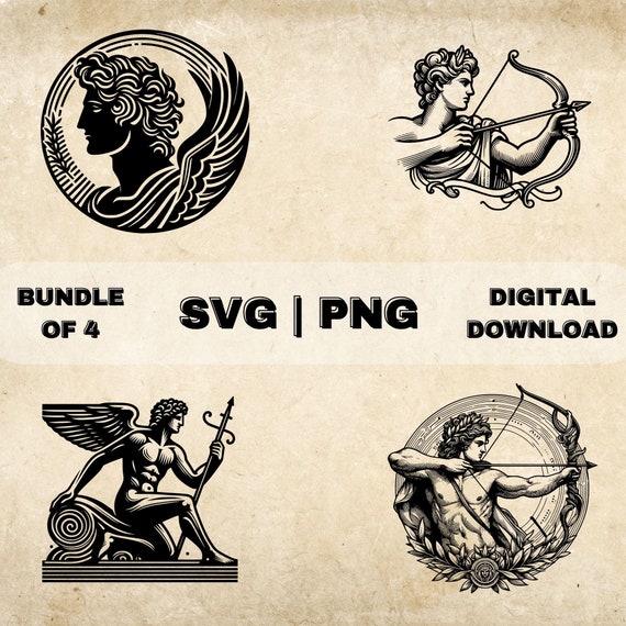 Dibujo Del Dios Griego Apolo Apolo, Antiguo Dios Griego Del Tiro Con