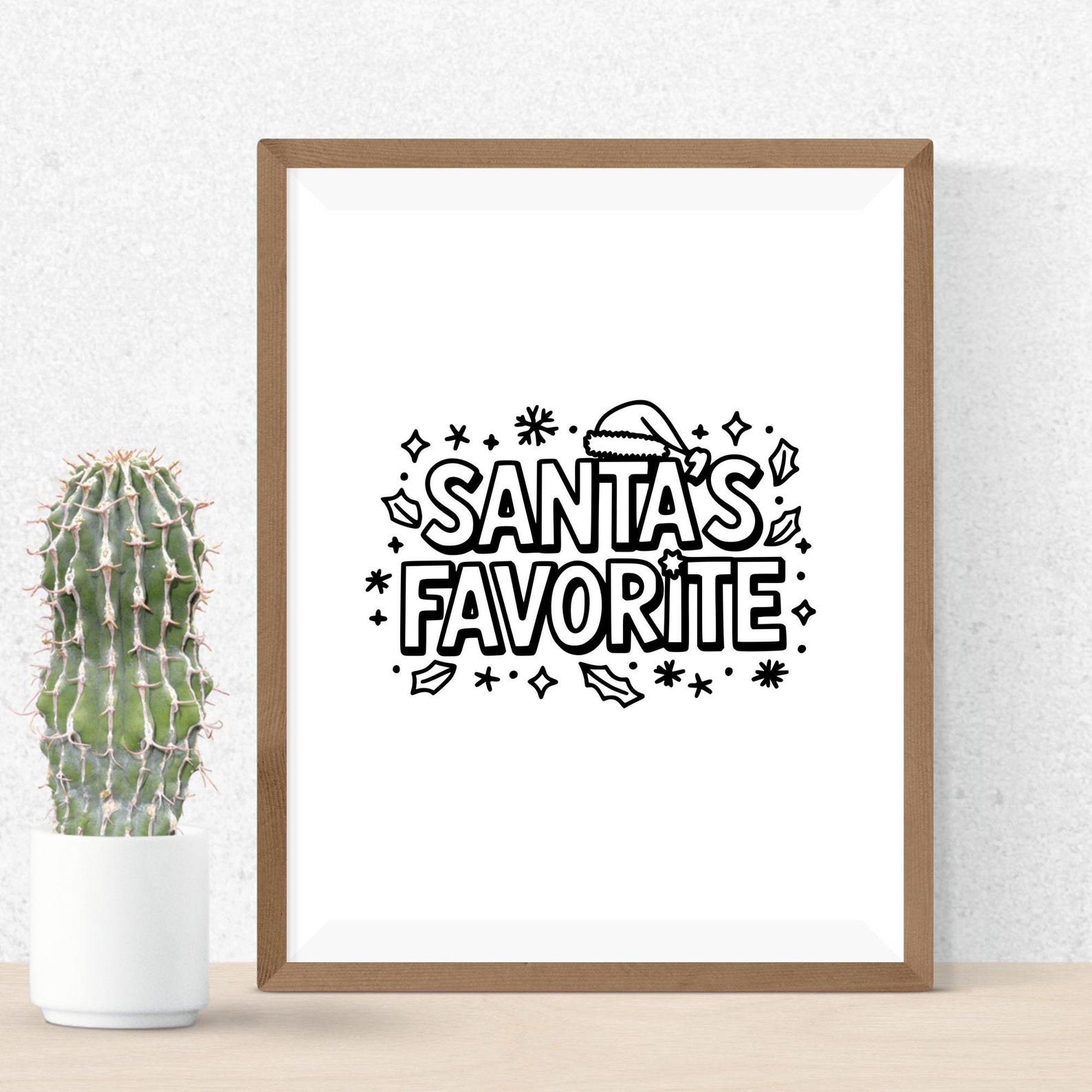 Santa's Favorite Christmas SVG PNG Files for Holiday Shirts & Crafts ...