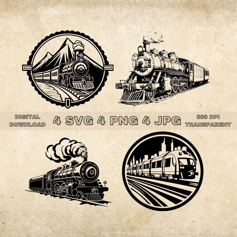 Steam Locomotive Svg - Etsy