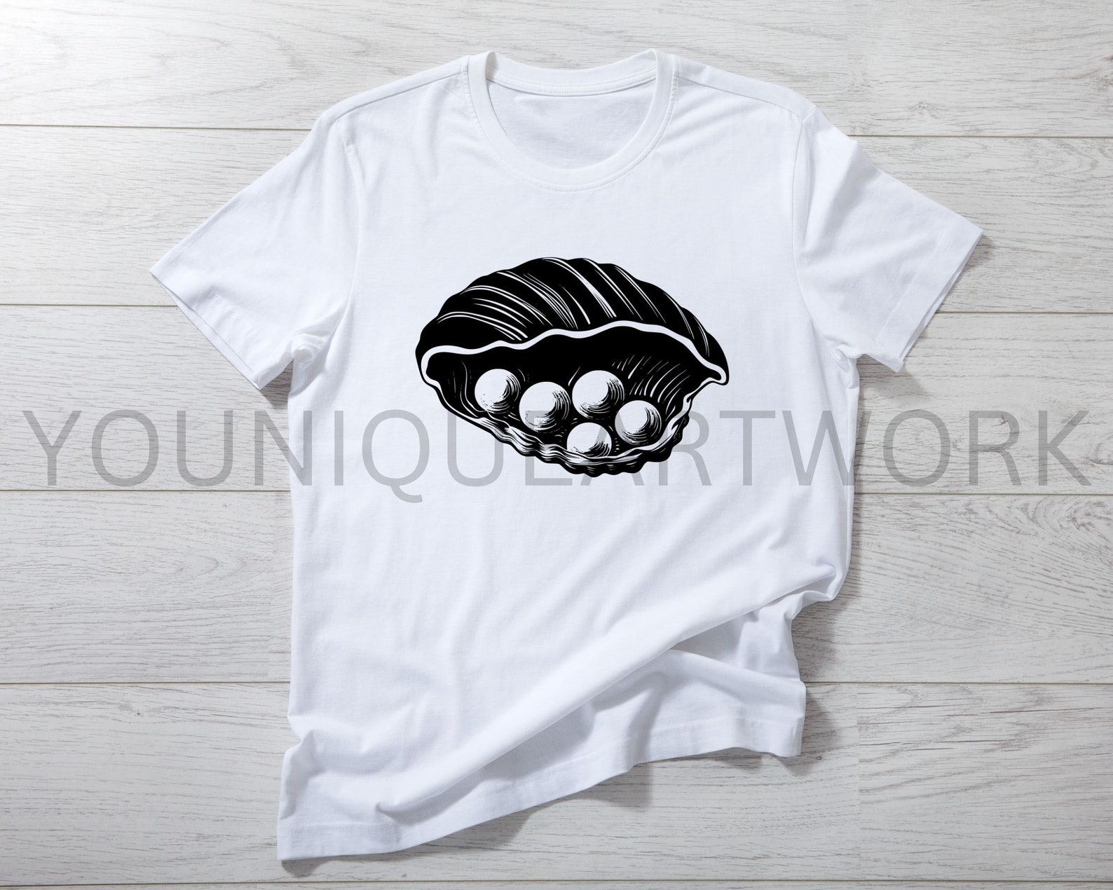 Clam With Pearl SVG Bundle PNG Clam Clipart Hand Drawn Sea - Etsy