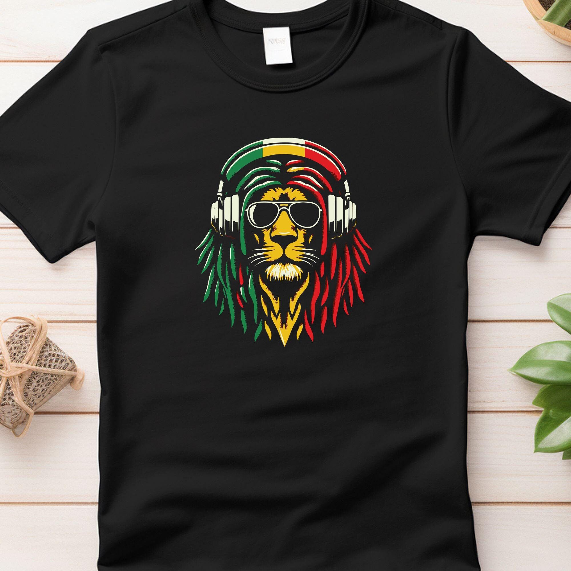 Rasta Lion SVG Bundle, PNG, Rastafarian Lion Clipart, Hand Drawn Reggae ...