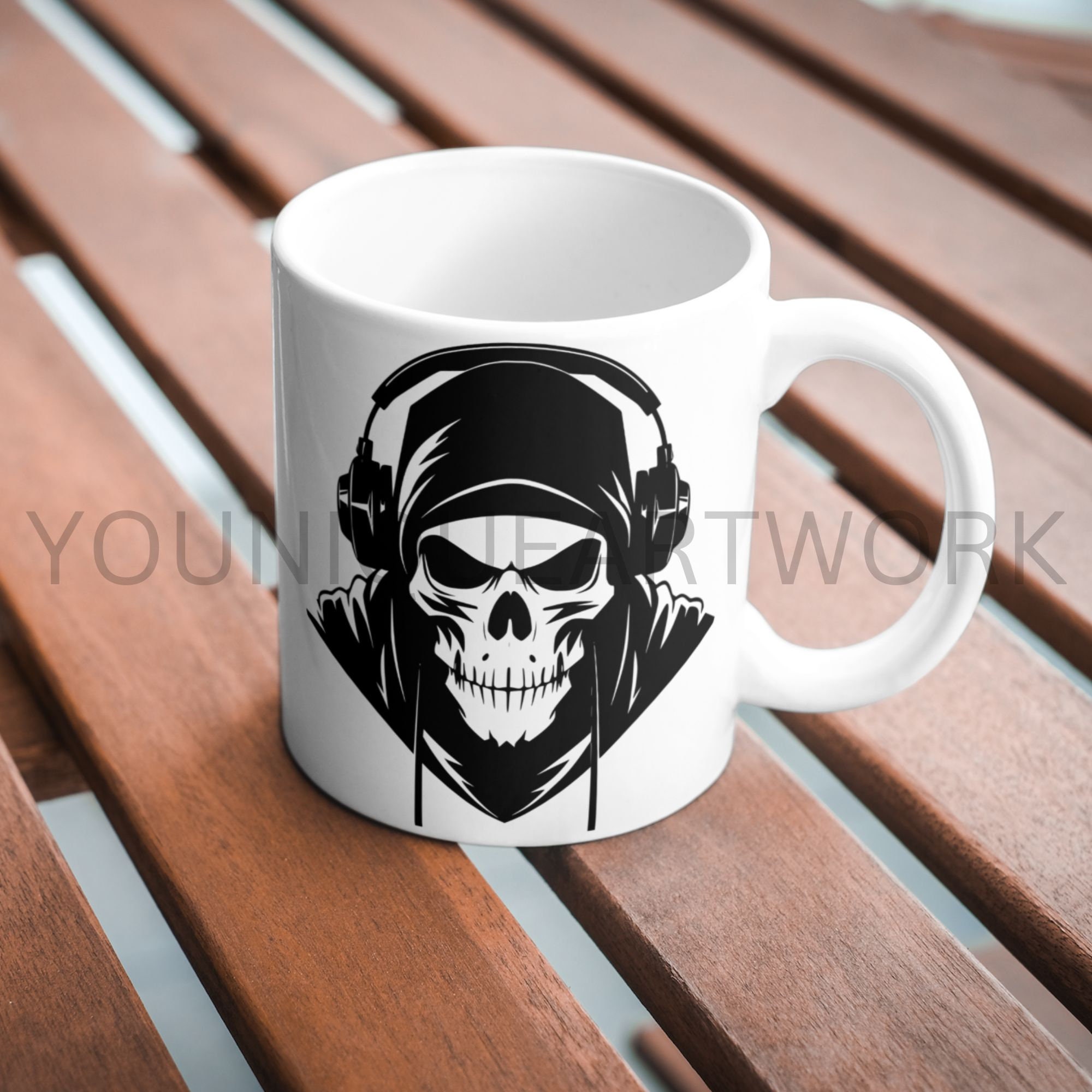 Skull With Headphone Svg Bundle PNG Skull Clipart Hand - Etsy UK