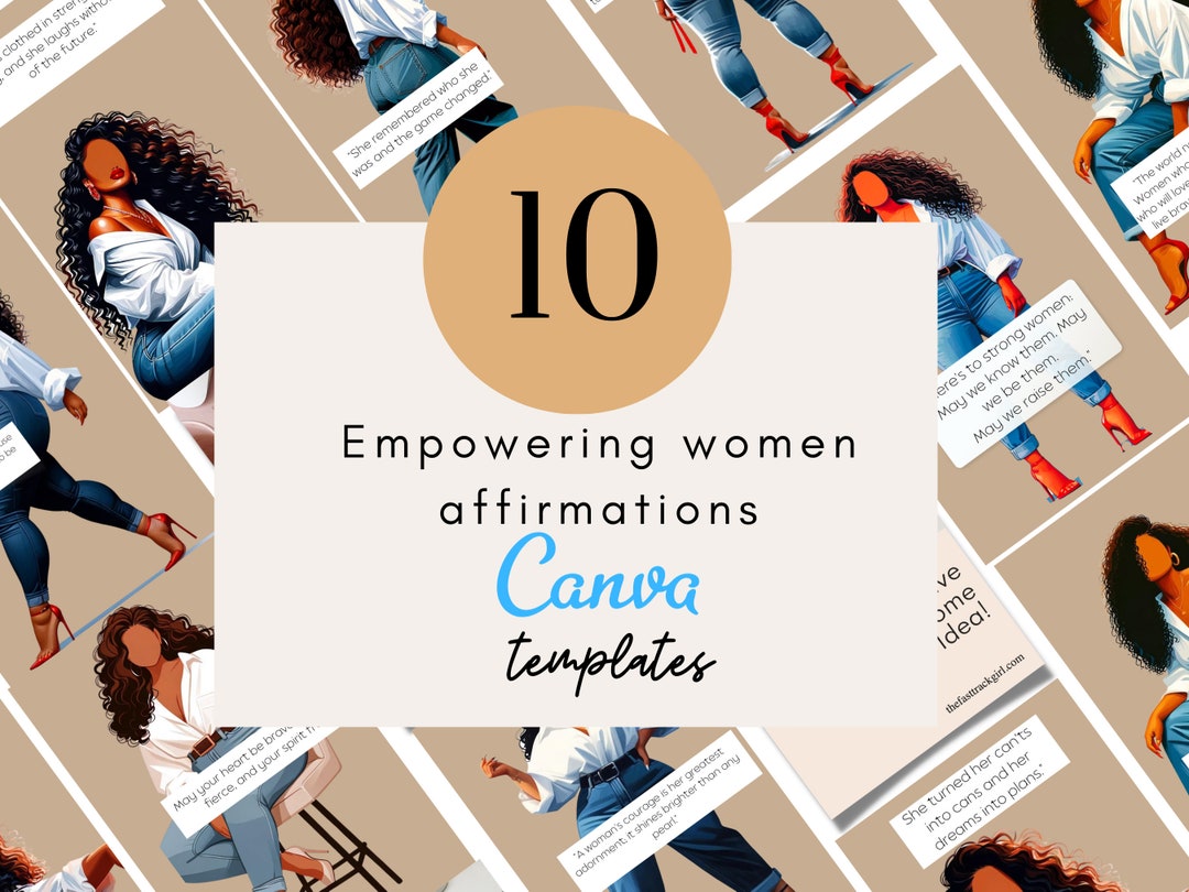 10 Printable Women Empowerment Affirmations A4 Templates | Canva ...