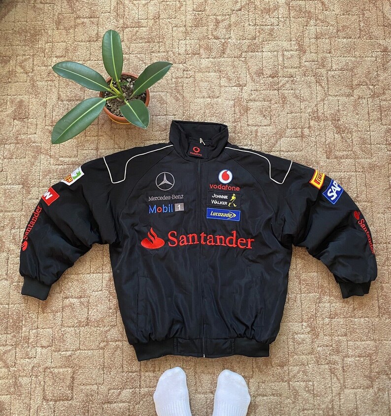 Embroidered Motifs Mercedes Jacket F1 Racing Mercedes Benz - Etsy