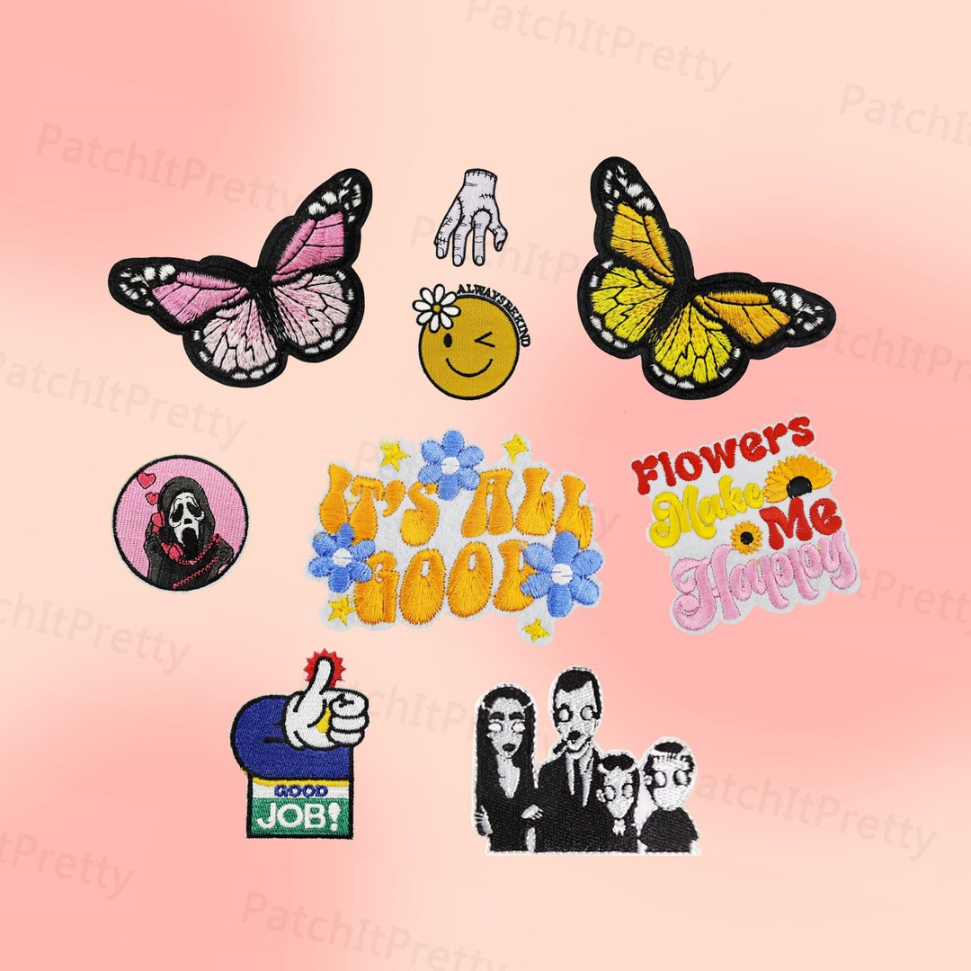 Butterfly Patches-iron on Patches-clothes Patches flower Patches Cute ...