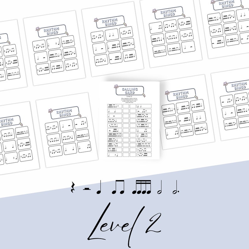 Rhythm Bingo BUNDLE Music Beats Rhythm Card Classroom Games Music ...