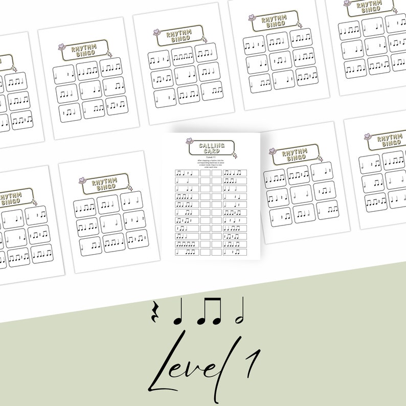 Rhythm Bingo BUNDLE Music Beats Rhythm Card Classroom Games Music ...