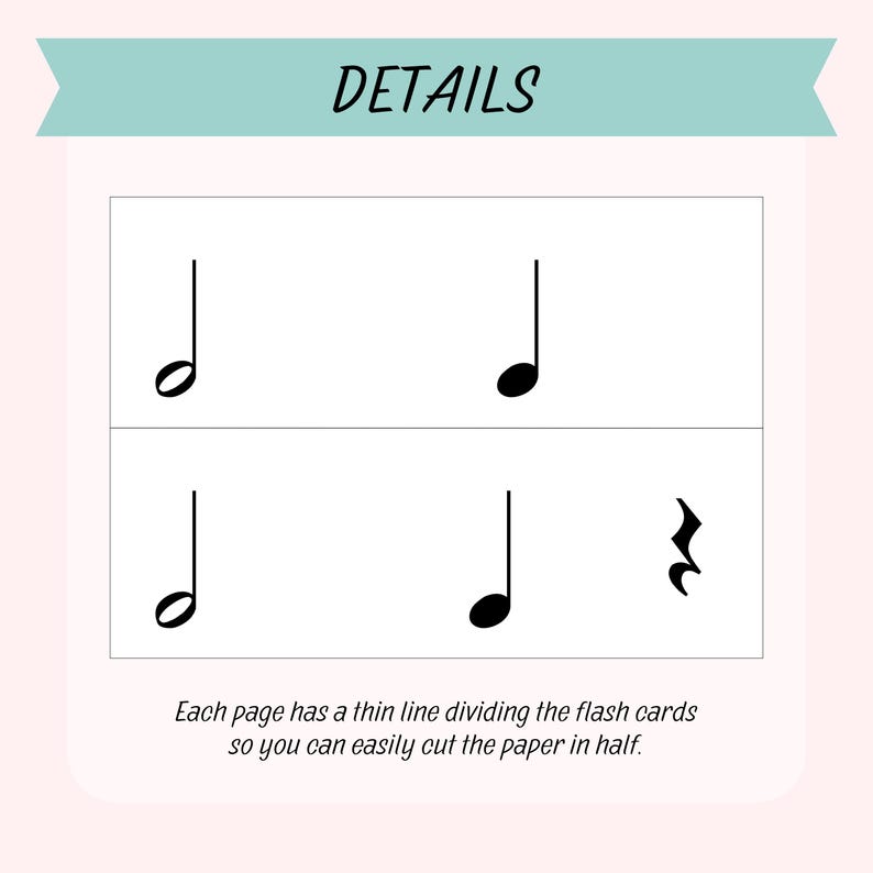 LARGE Rhythm Flash Cards (SET 1) - Etsy