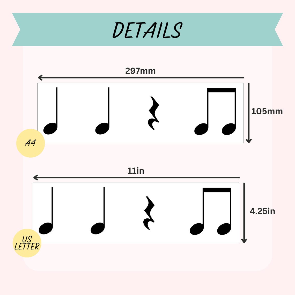 LARGE Rhythm Flash Cards (set 2), Counting Beats, Music Lessons - Etsy