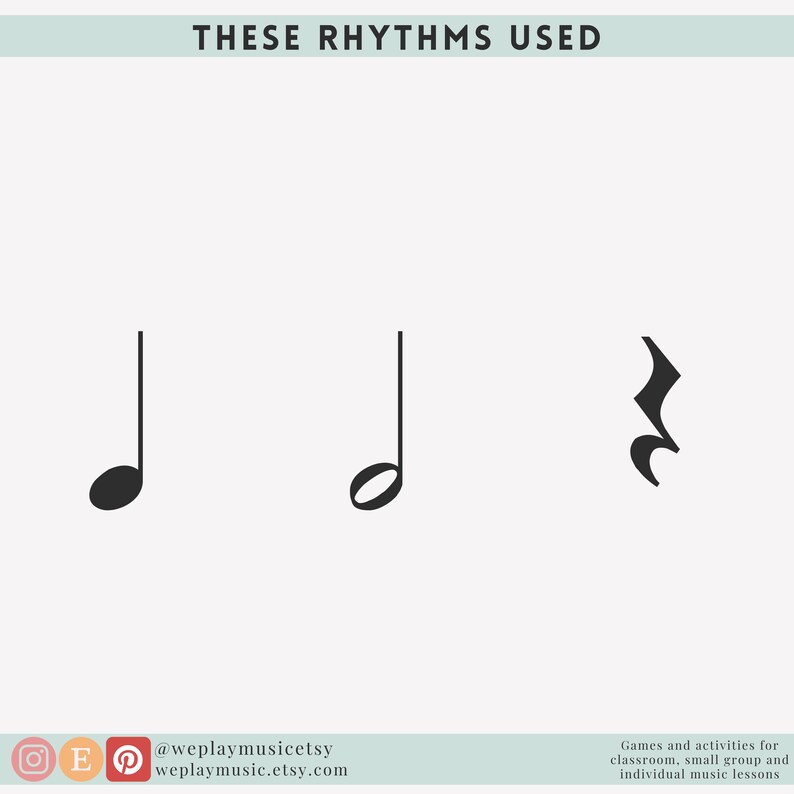 25 Rhythm Flash Cards SET 1, Beginner Music, Music Teaching Resources ...